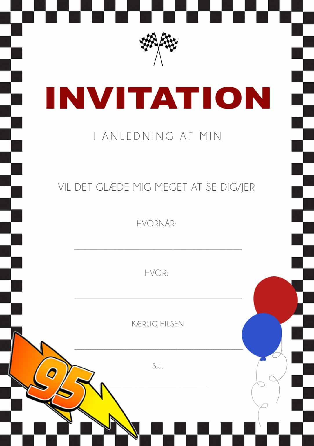 Print gratis invitationer til din børnefødselsdags fest